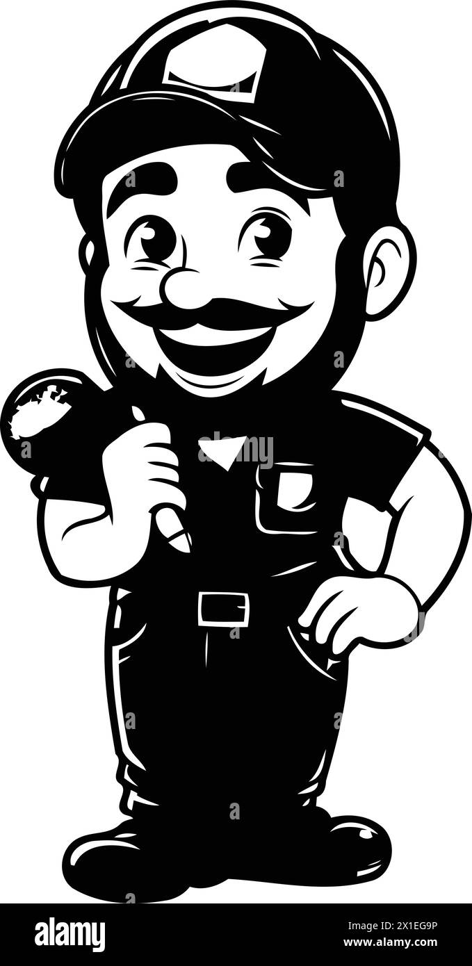 Cartoon security guard hi-res stock photography and images - Alamy