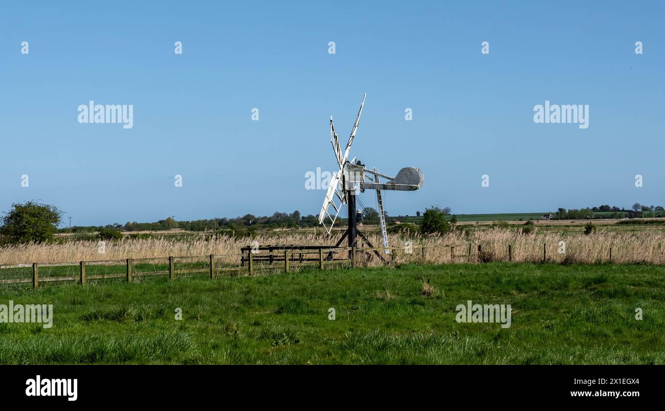 Upton, Norfolk, UK – April 14 2024. Palmers drainage Mill in Upton ...