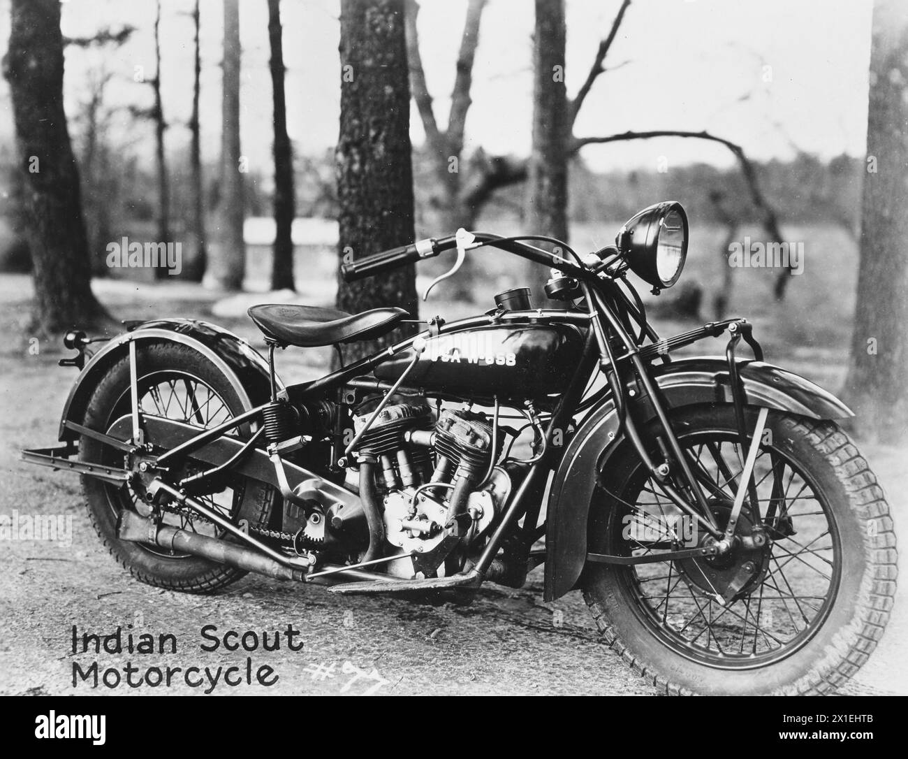 Indian Scout Motorcycle, Mechanized Force, Ft. Eustis, Virginia ca ...