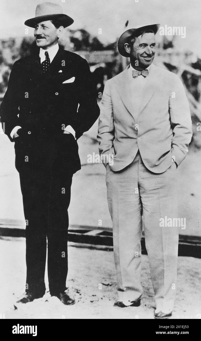 Humorist Will Rogers and Secretary of War Patrick J. Hurley ca. 1932 ...