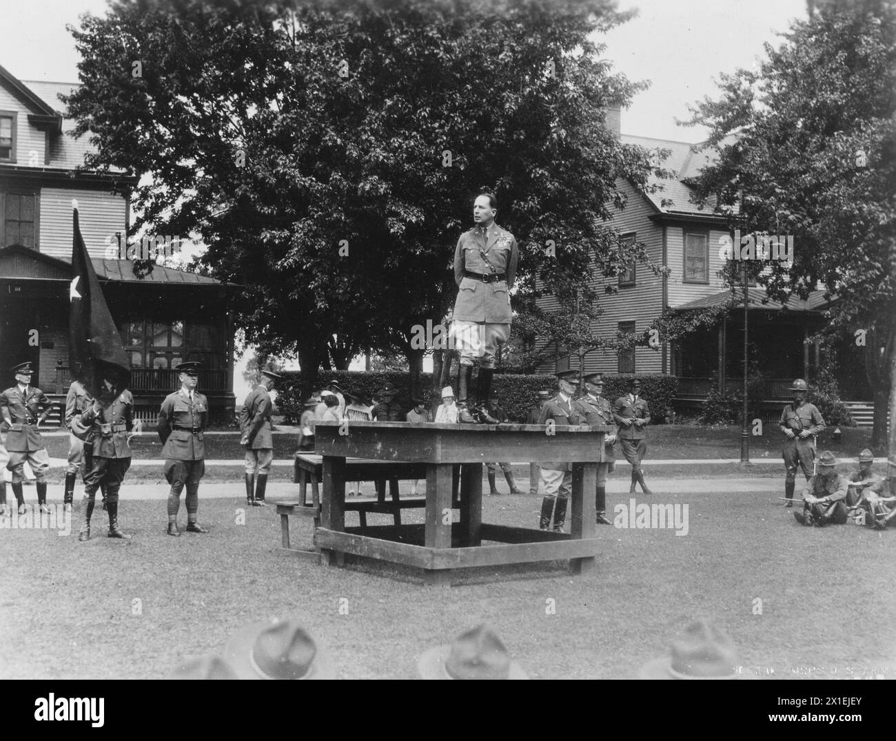 Major General Douglas MacArthur, addressing CMTC students at close of ...