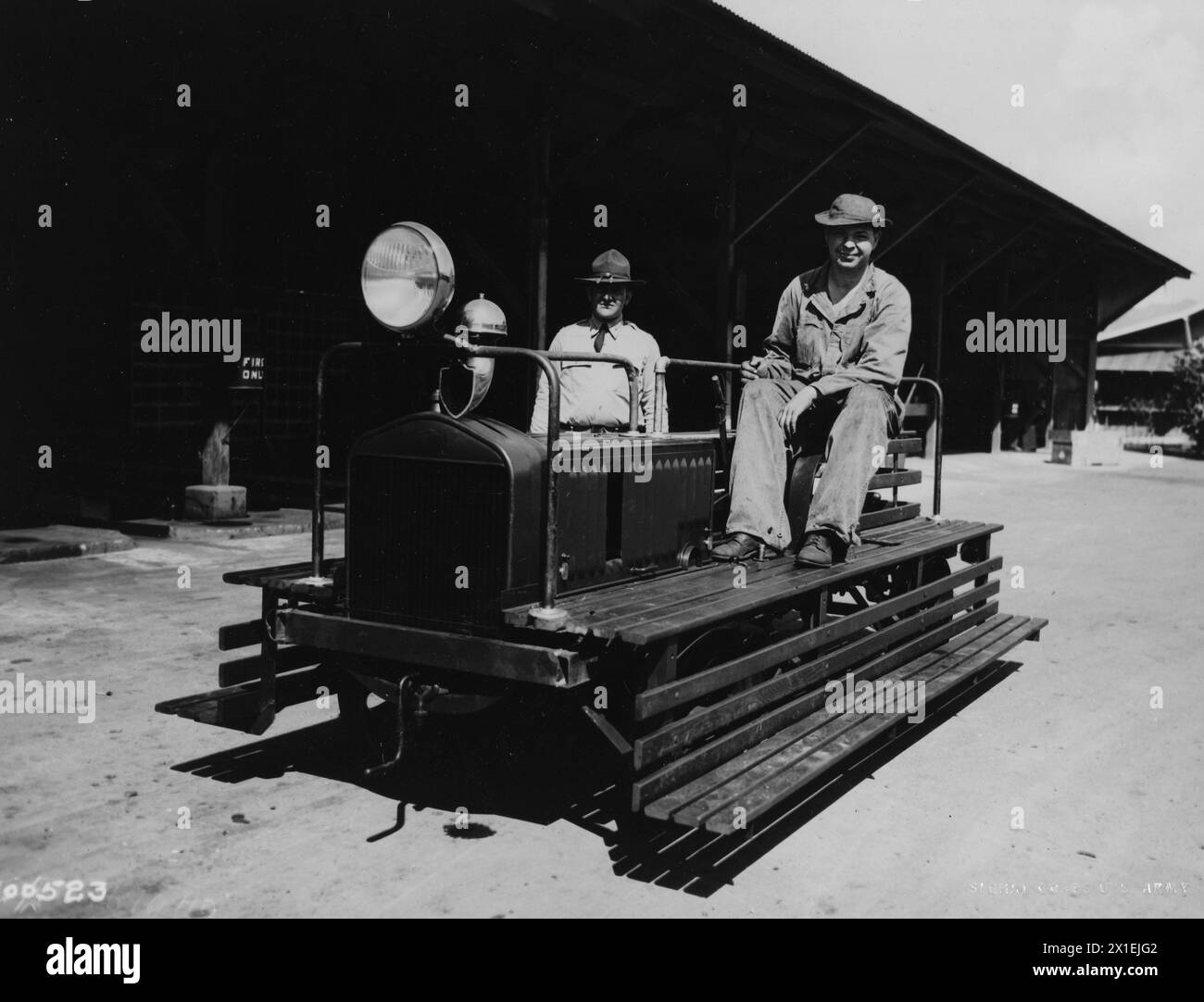 Motor driven hand-car used to transport men to and from work, Hawaii ca ...