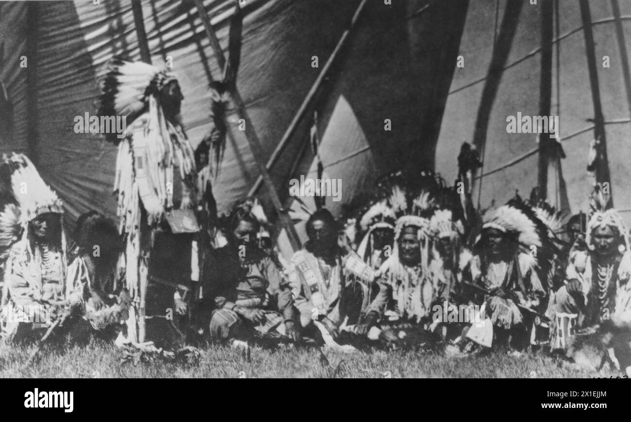 Chief Plenty Coups addressing the Last Great Indian Council, held in ...