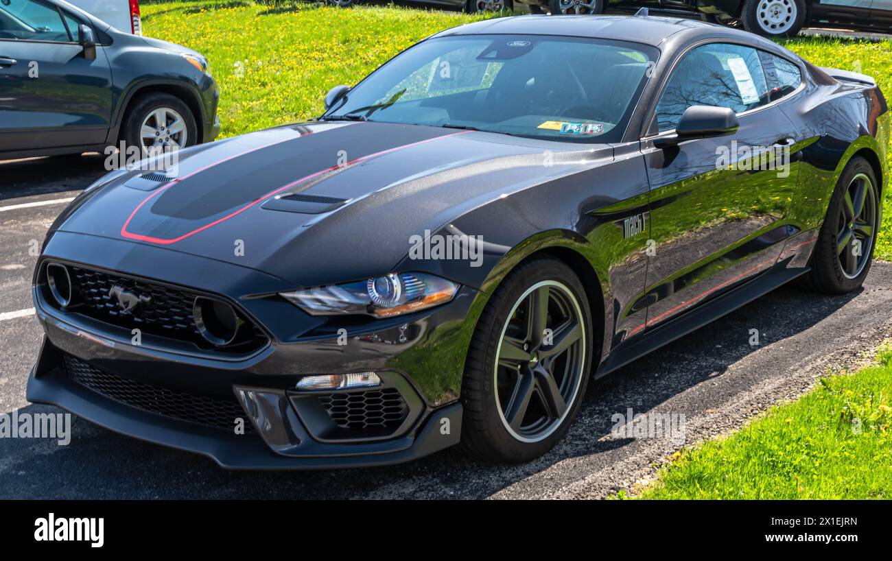 A used Ford Mustang coupe for sale at a dealership Stock Photo - Alamy