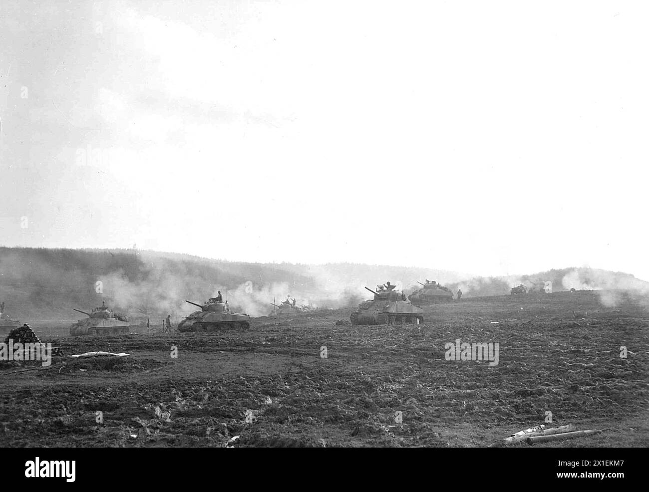 WW II Photos: Photograph of Tanks in Germany ca. 1944 Stock Photo - Alamy