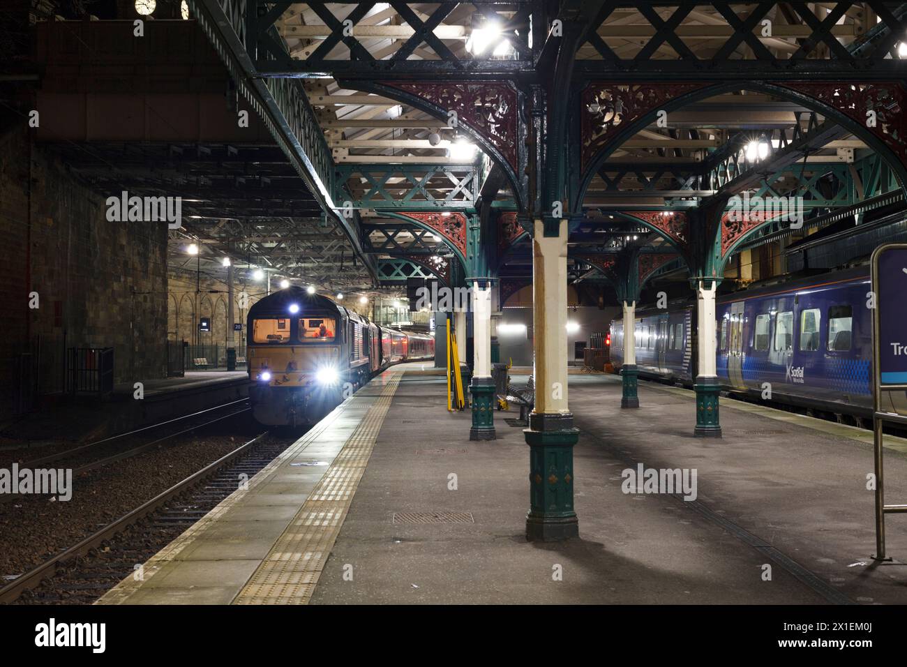 The Fort William portion of the Highland Caledonian Sleeper train ...
