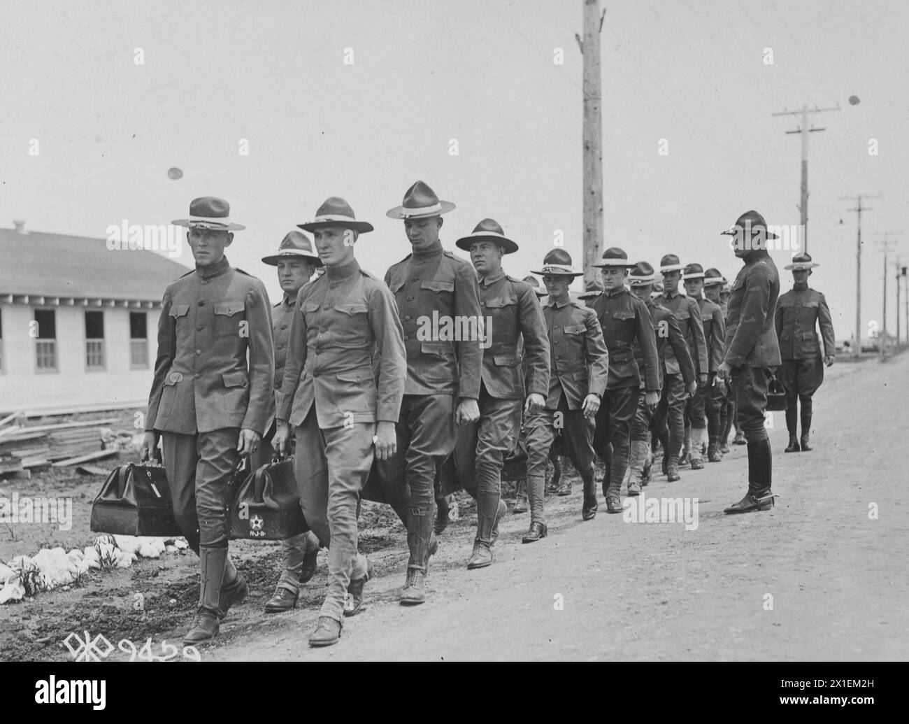 Cadets arriving at their quarters at Kelly Field in San Antonio ca ...
