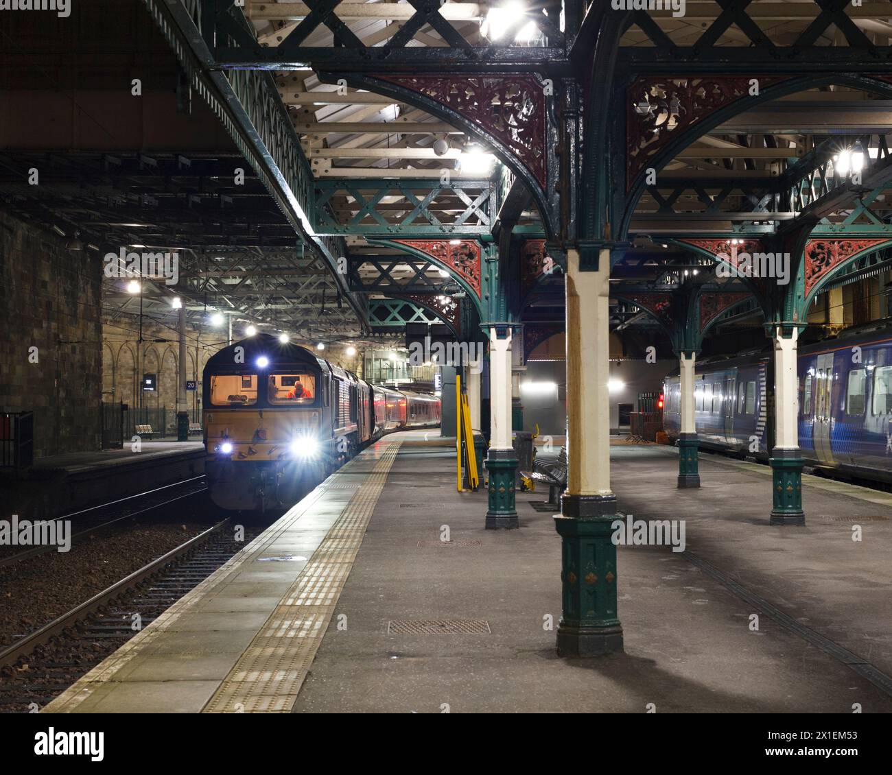 The Fort William portion of the Highland Caledonian Sleeper train ...