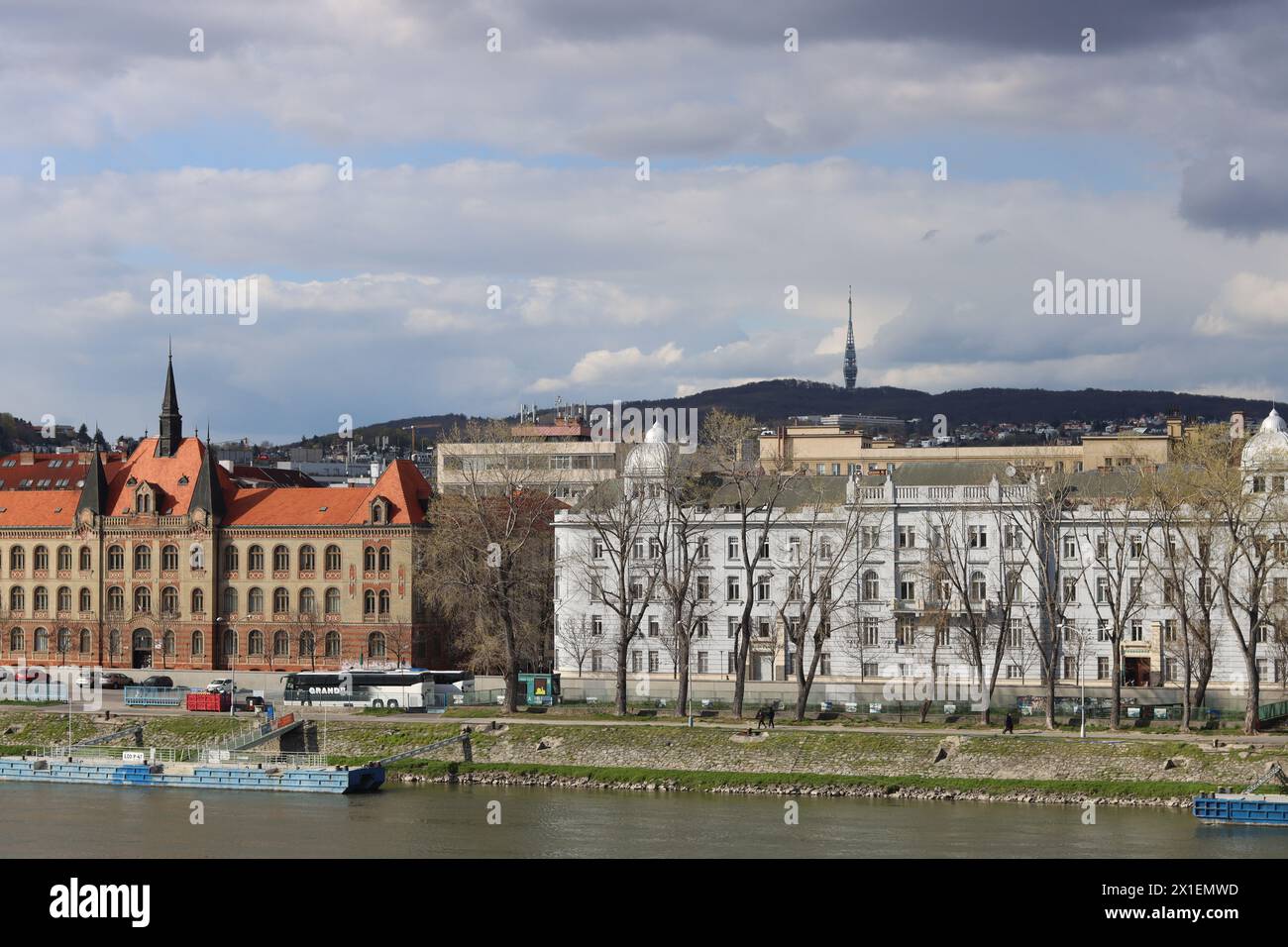Architecture of Bratislava, Slovakia. View on old town from Danube ...