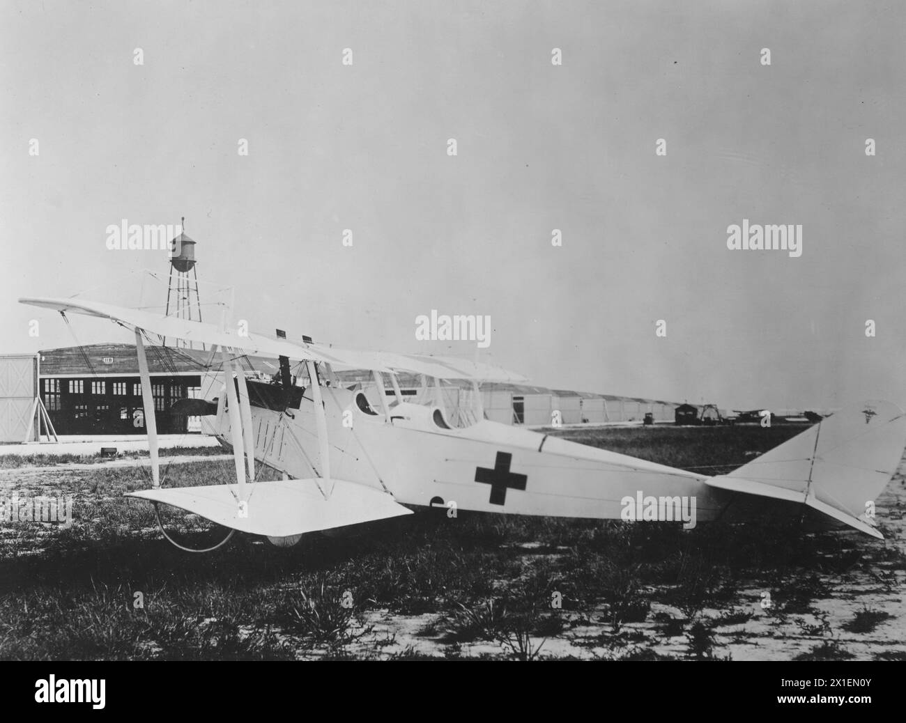 Red Cross Hospital Airplane at Ellington Field in Houston Texas ca ...