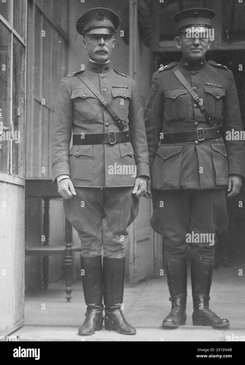 Major General Omar Bundy and Major General J.A. LeJeune ca. 1918 Stock ...