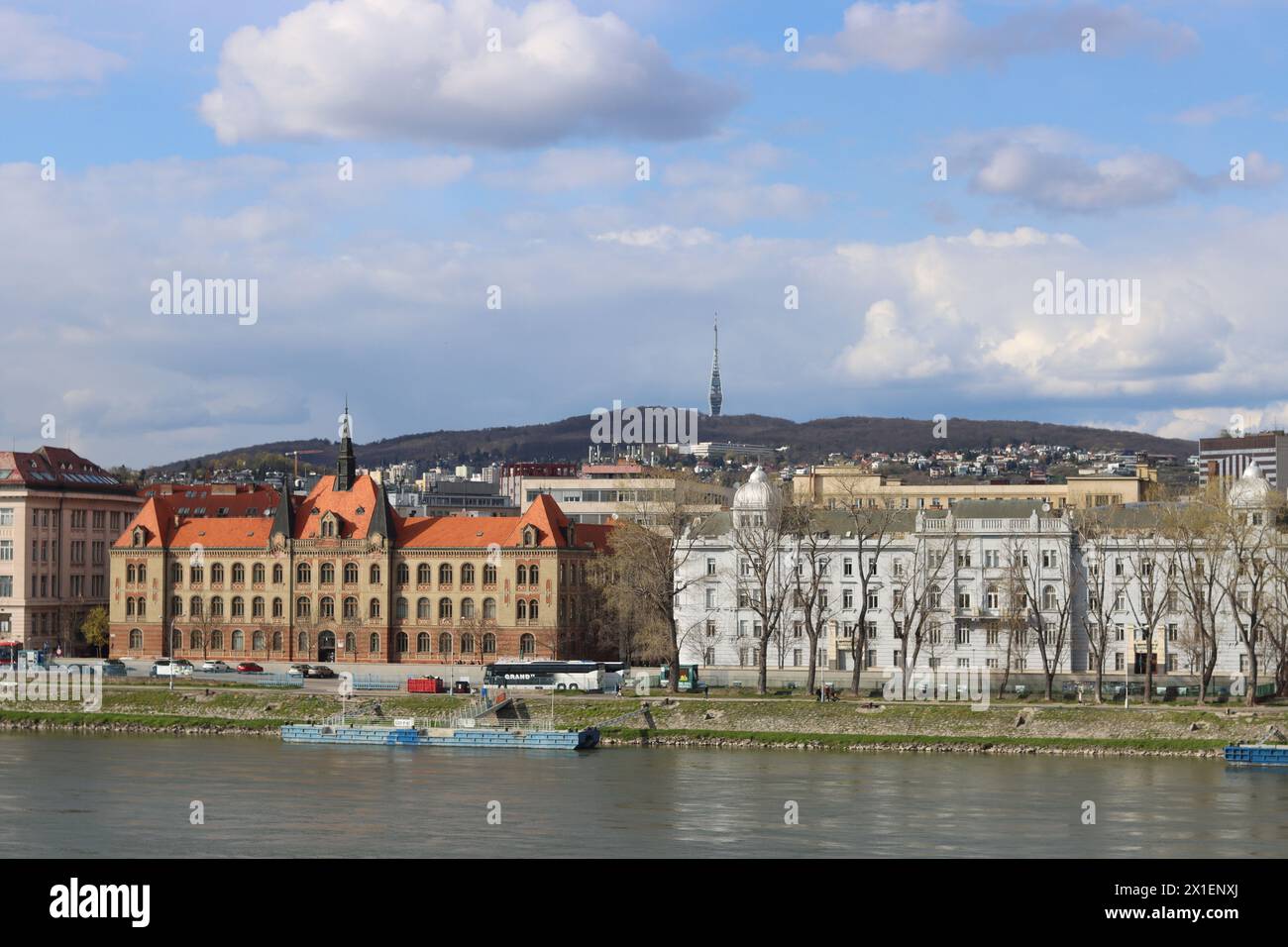Architecture of Bratislava, Slovakia. View on old town from Danube ...