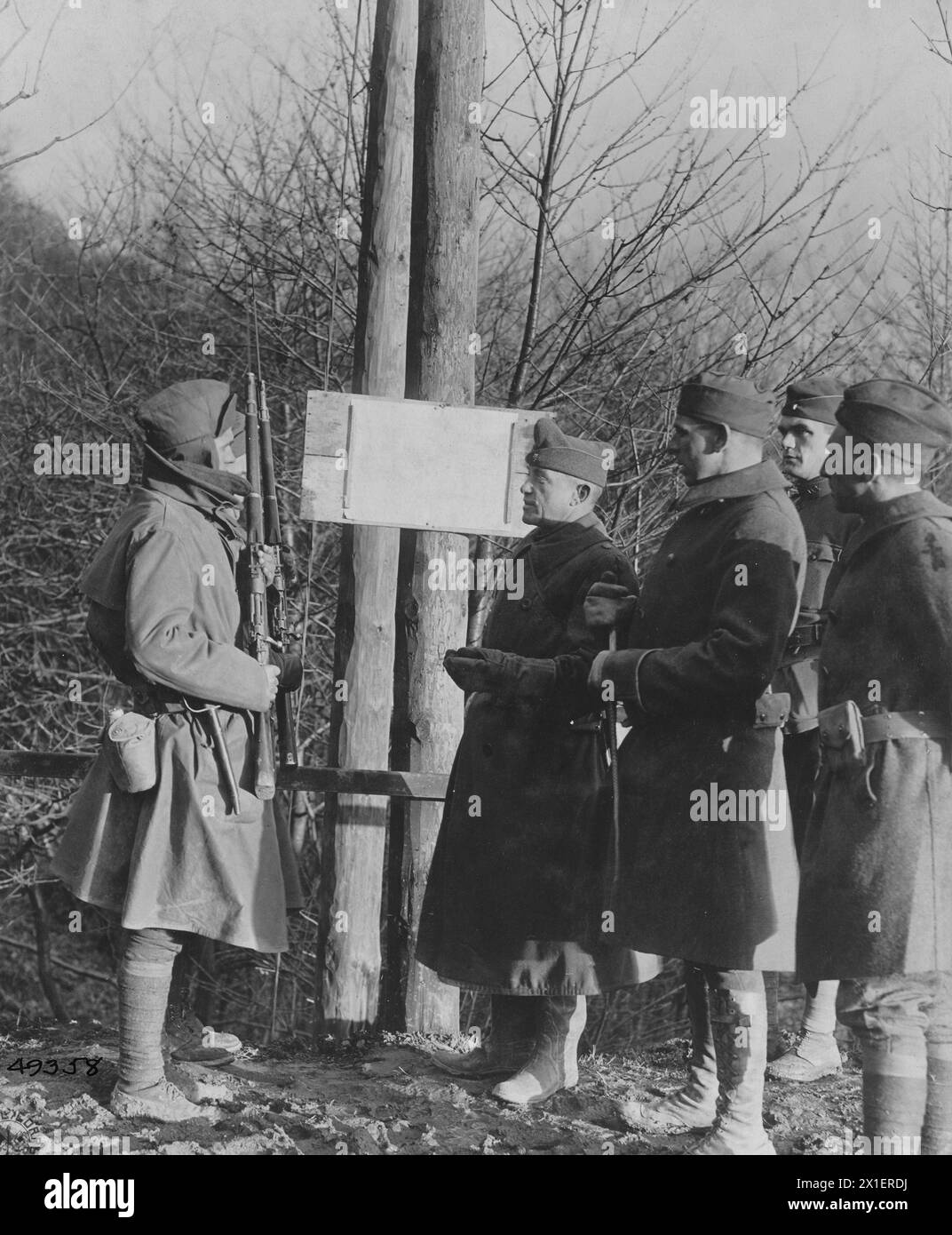 WW I Photos - 129th Infantry Outpost #2 at bridge over Weid River near ...