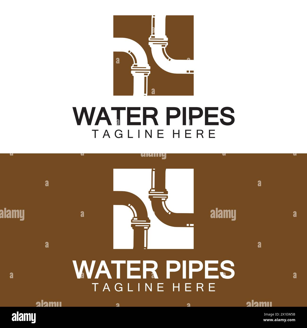Water Pipes logo icon design template - Vector Stock Vector Image & Art ...