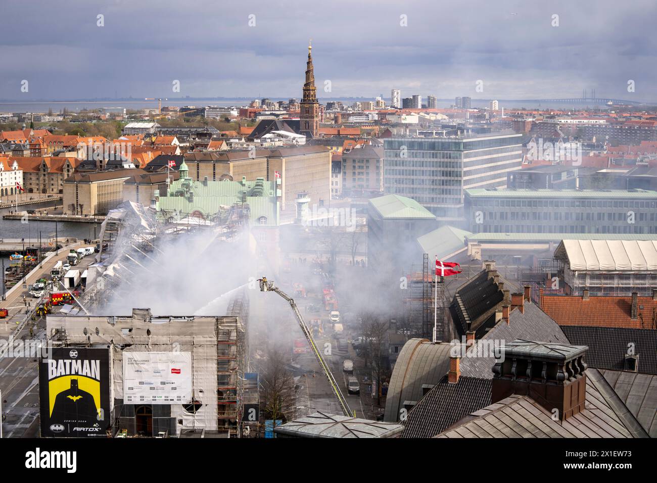 The Stock Exchange is on fire in Copenhagen on Tuesday, April 16, 2024 ...