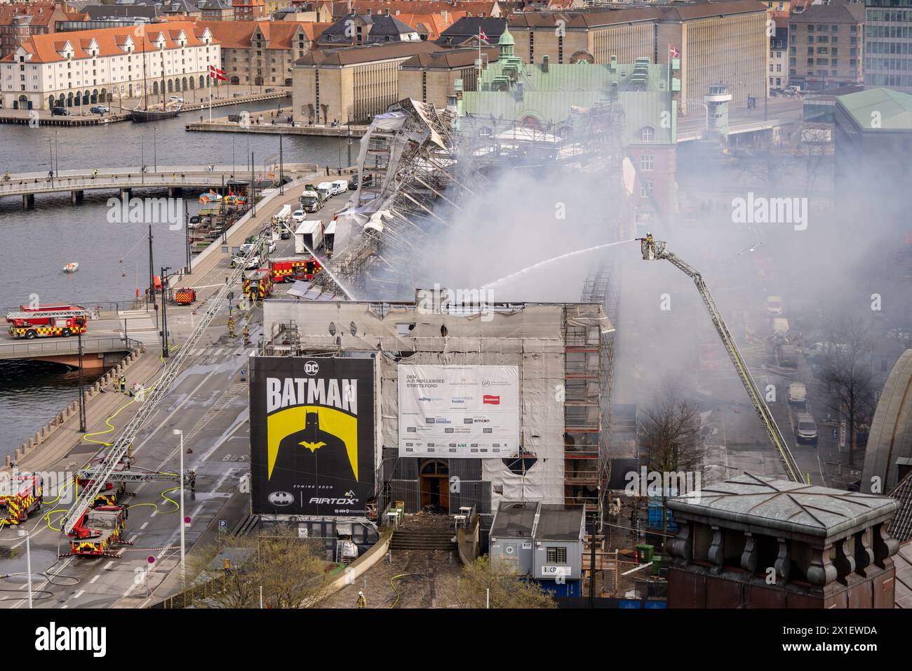 The Stock Exchange is on fire in Copenhagen on Tuesday, April 16, 2024 ...