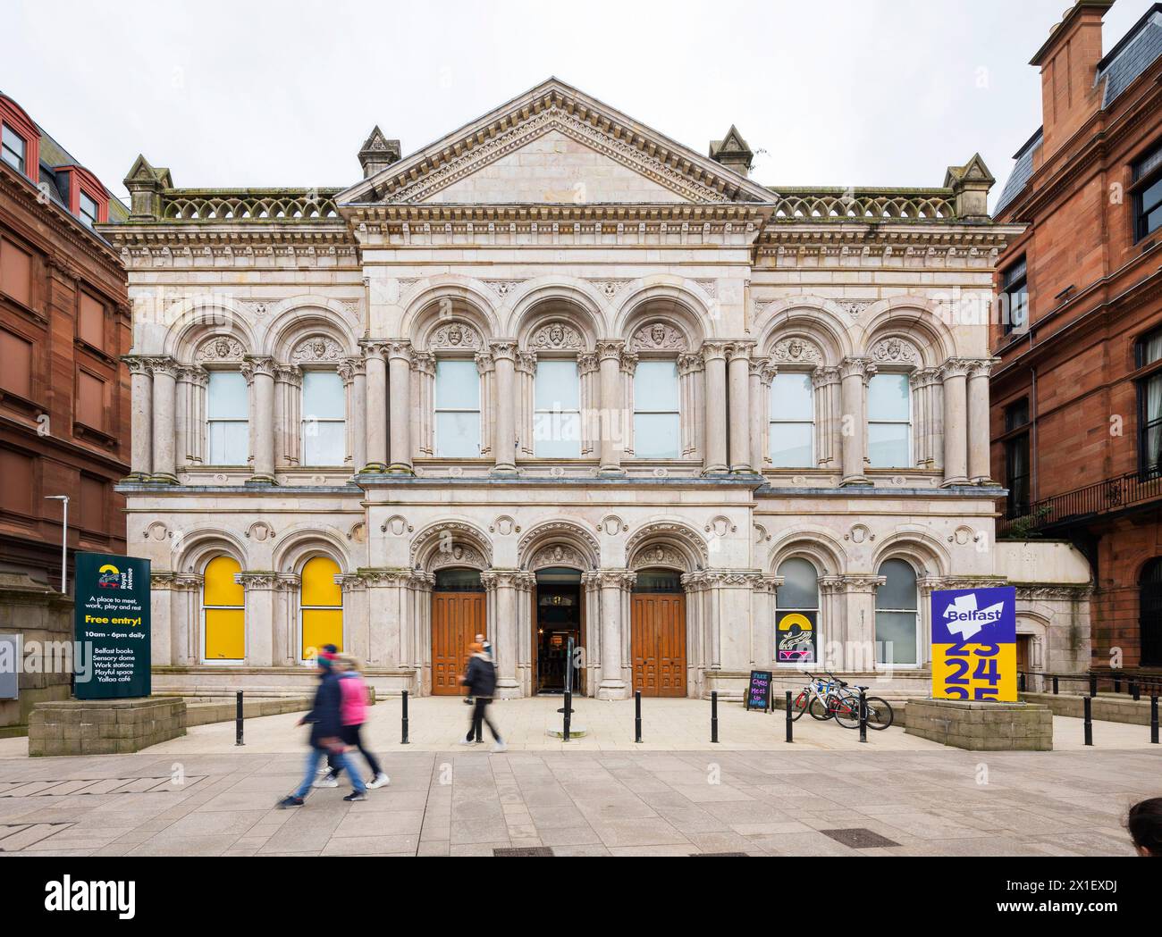 Former bank building and Tesco store at 2 Royal Avenue, Belfast Stock ...