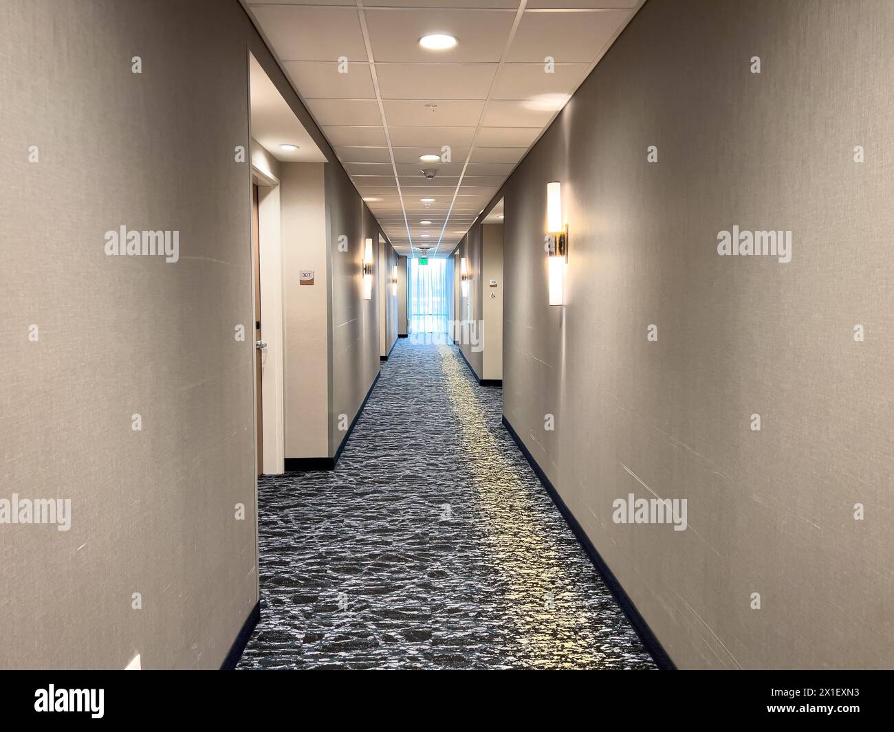 Hallway in the Hotel with Elegant Interior Design Stock Photo - Alamy