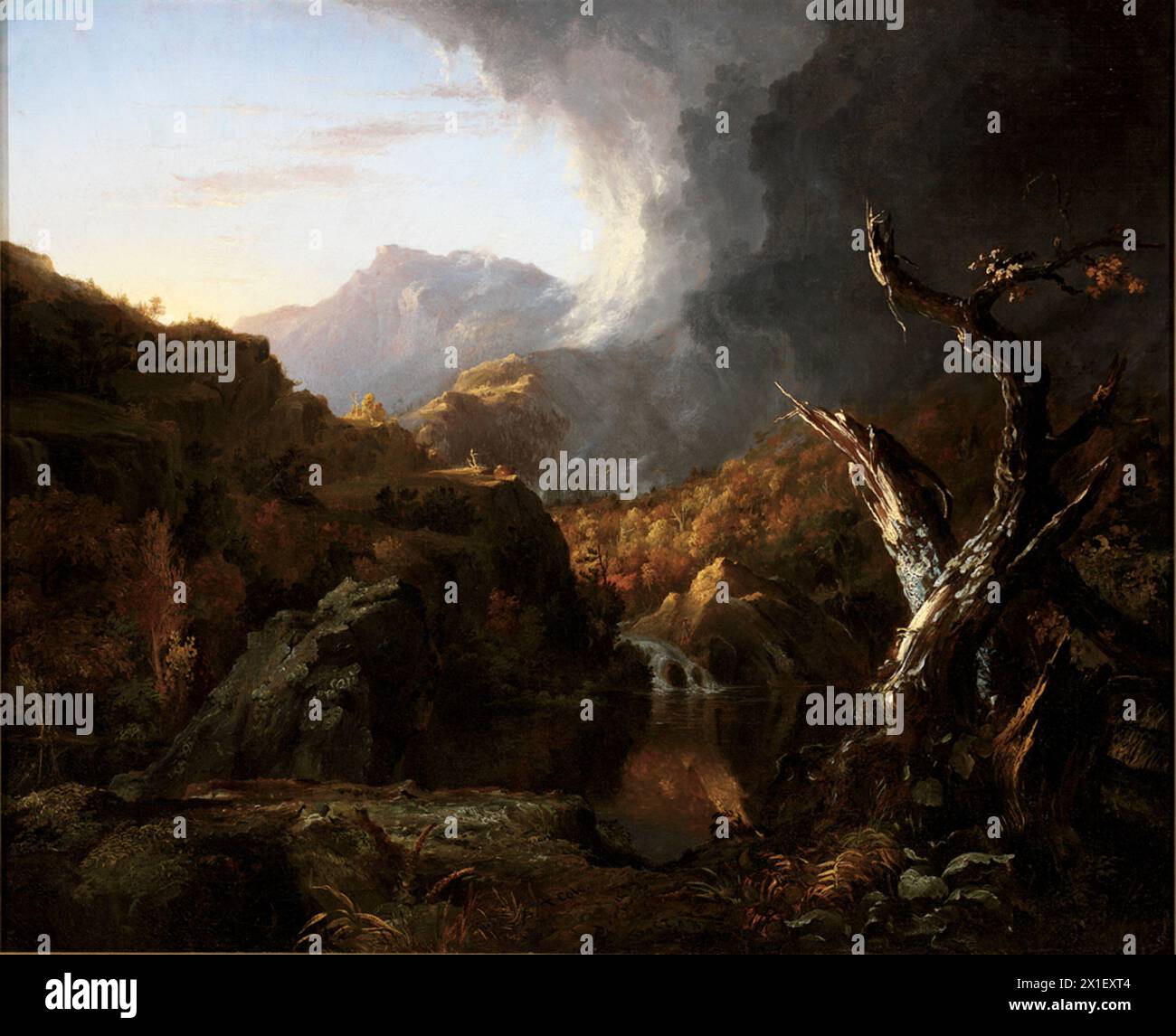 Landscape with Dead Tree Thomas Cole Stock Photo - Alamy
