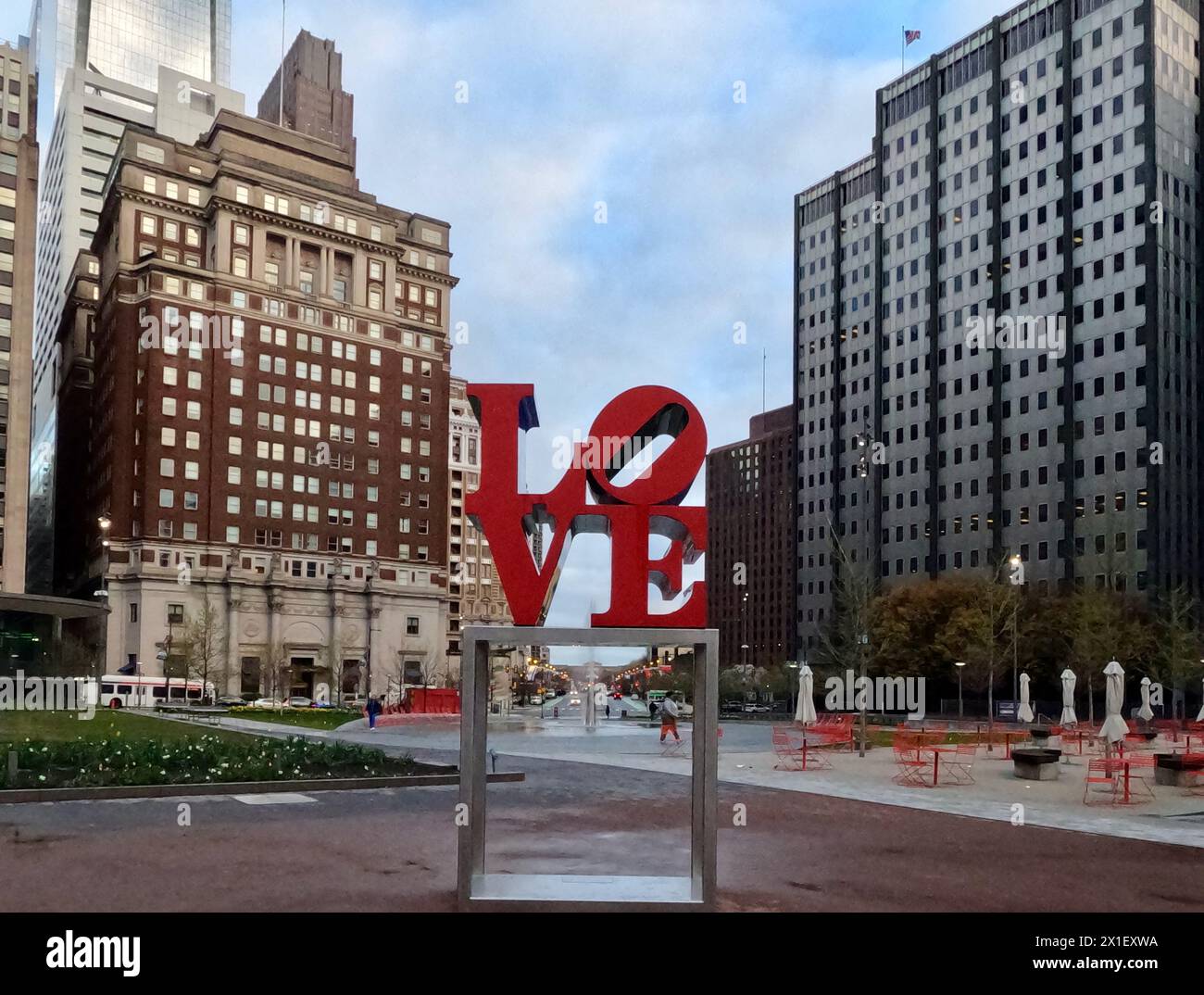 LOVE Park, formally known as JFK Plaza, in Center City Philadelphia ...
