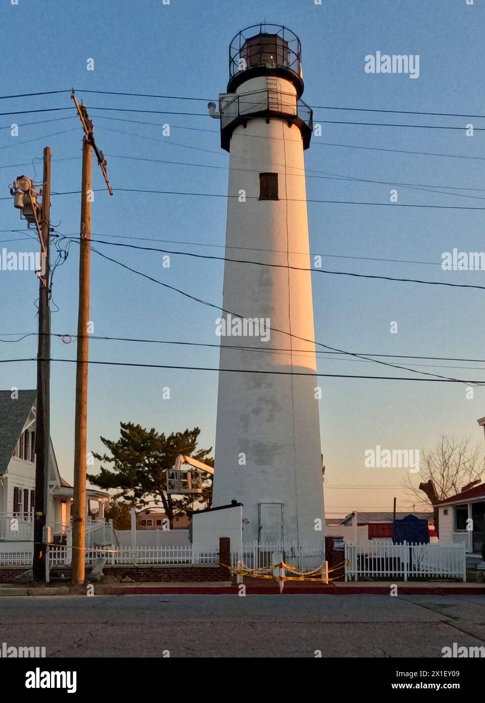 The Fenwick Island Lighthouse marks the Delaware-Maryland border Stock ...