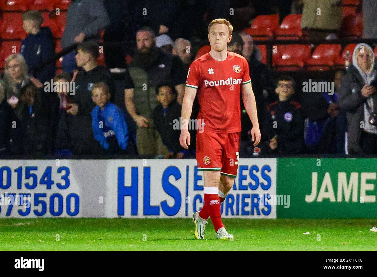 Walsall, UK. 16th Apr, 2024. Walsall's Danny Johnson during the EFL Sky ...
