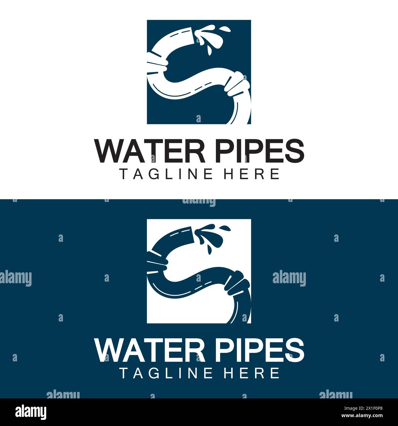 Water Pipes logo icon design template - Vector Stock Vector Image & Art ...