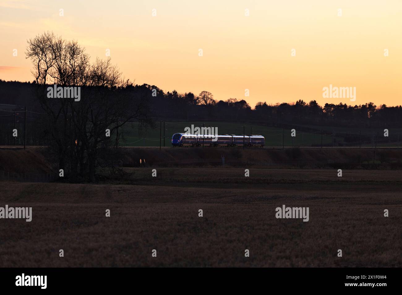 Open access operator Firstgroup Lumo class 803 electric train on the ...