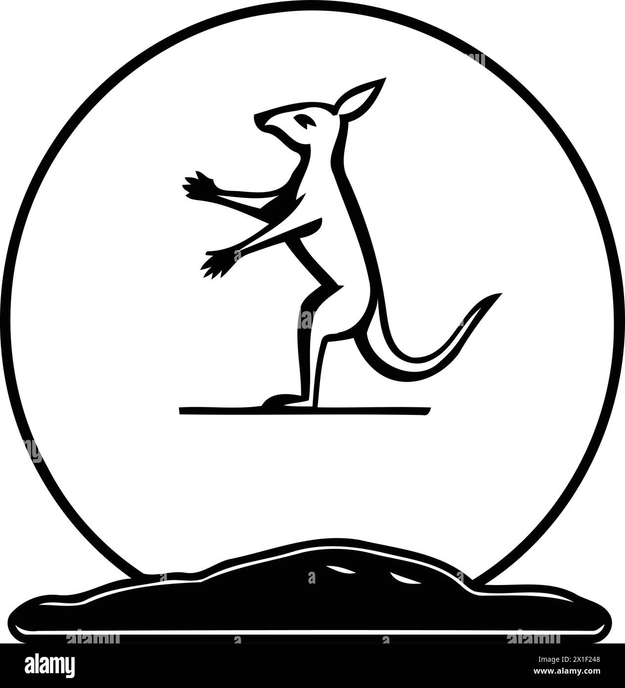 Cartoon kangaroo on beach Stock Vector Images - Alamy
