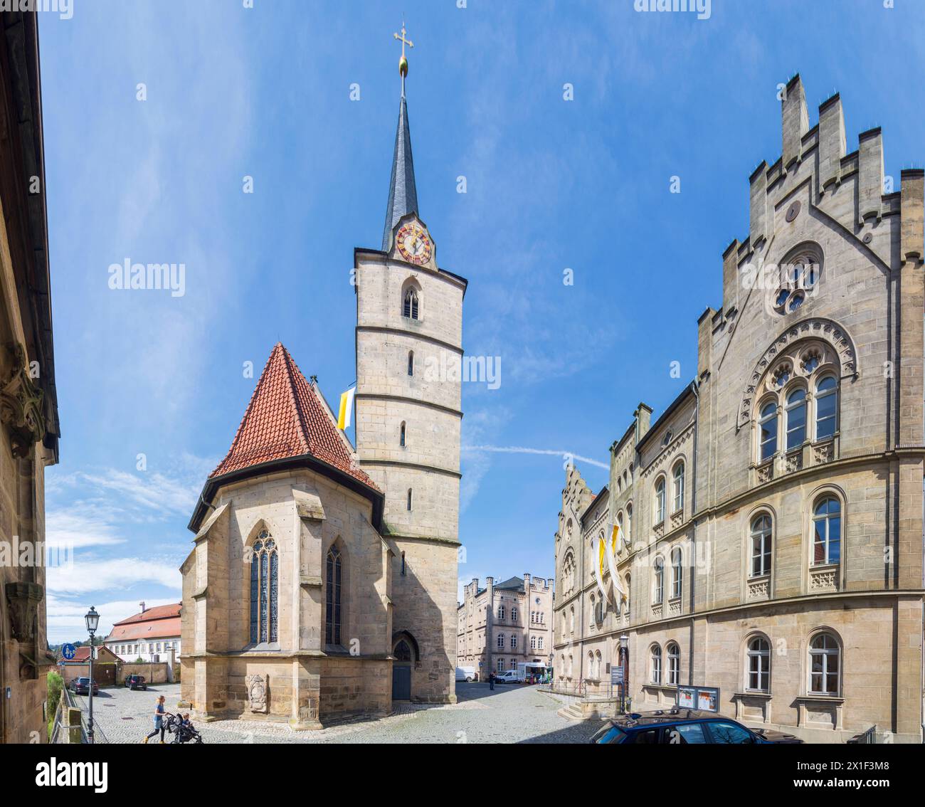 square Melchior-Otto-Platz, church St. John the Baptist Kronach ...