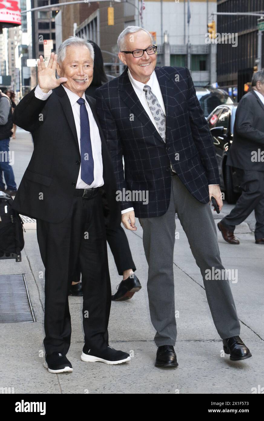 New York, NY, USA. 16th Apr, 2024. George Takei and Brad Altman seen at ...