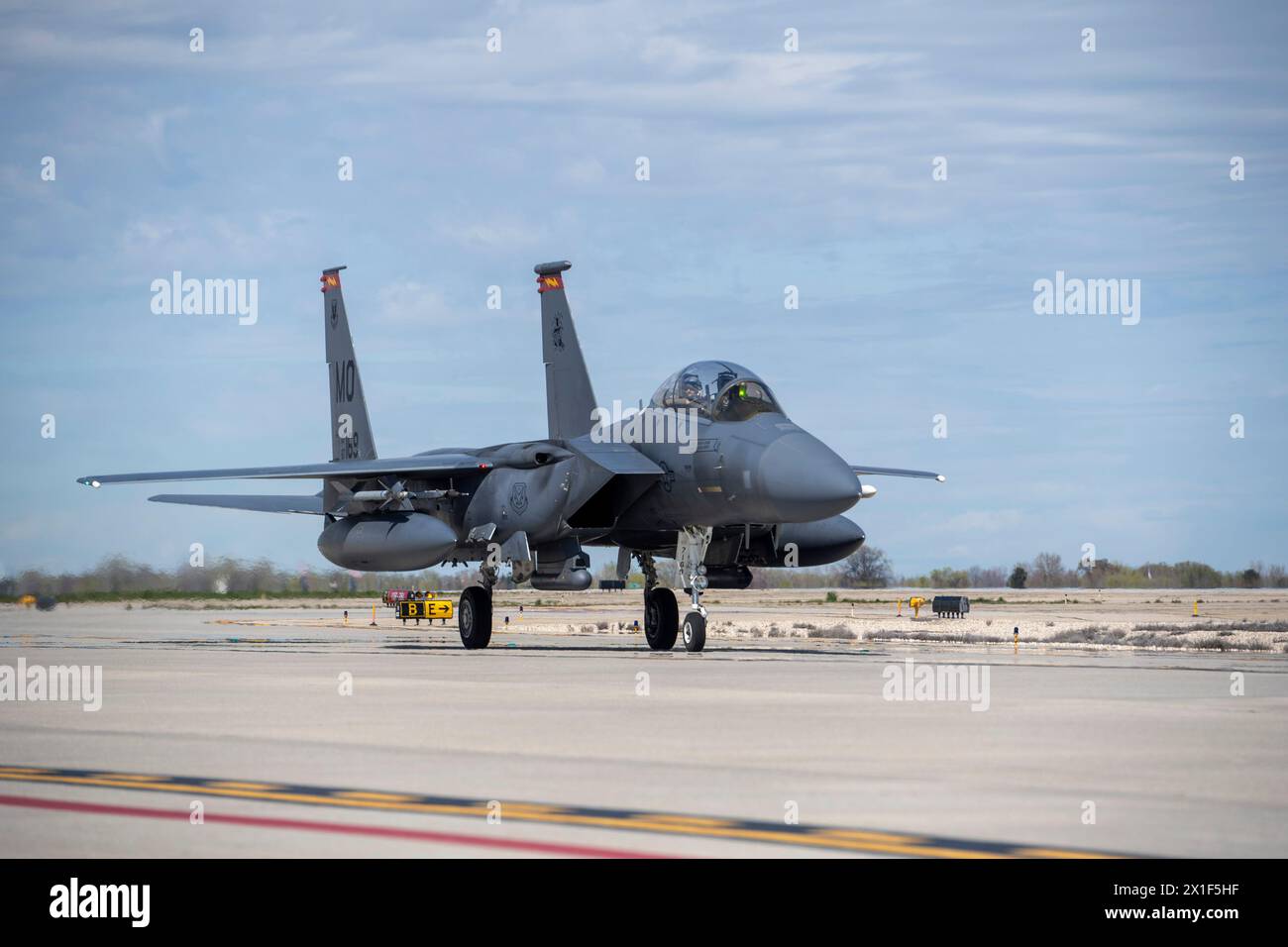 An F-15E Strike Eagle assigned to the 389th Fighter Squadron prepares ...