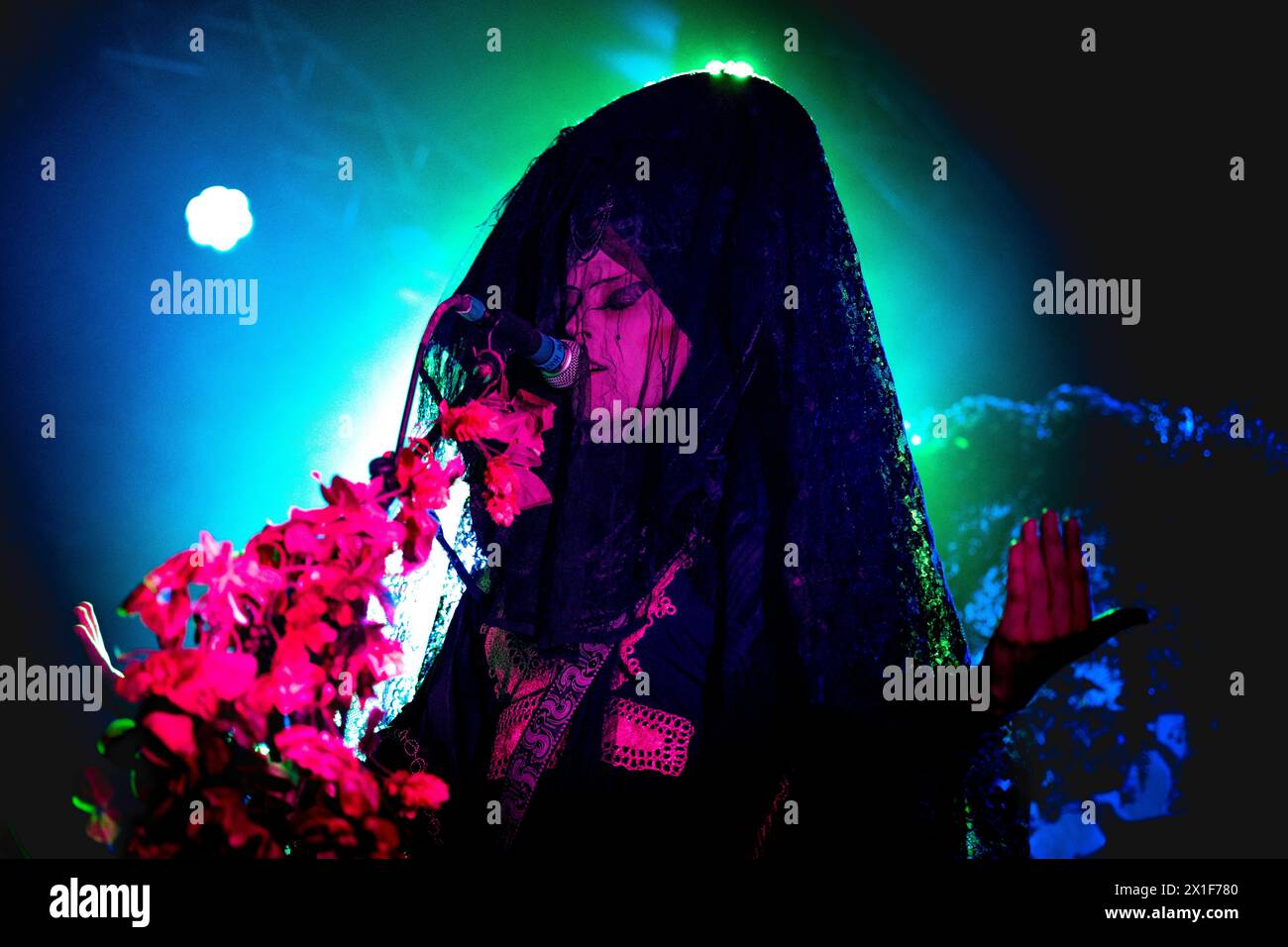 Italy 14 April 2024 Jonathan Hultén - singer of Tribulation - live at ...