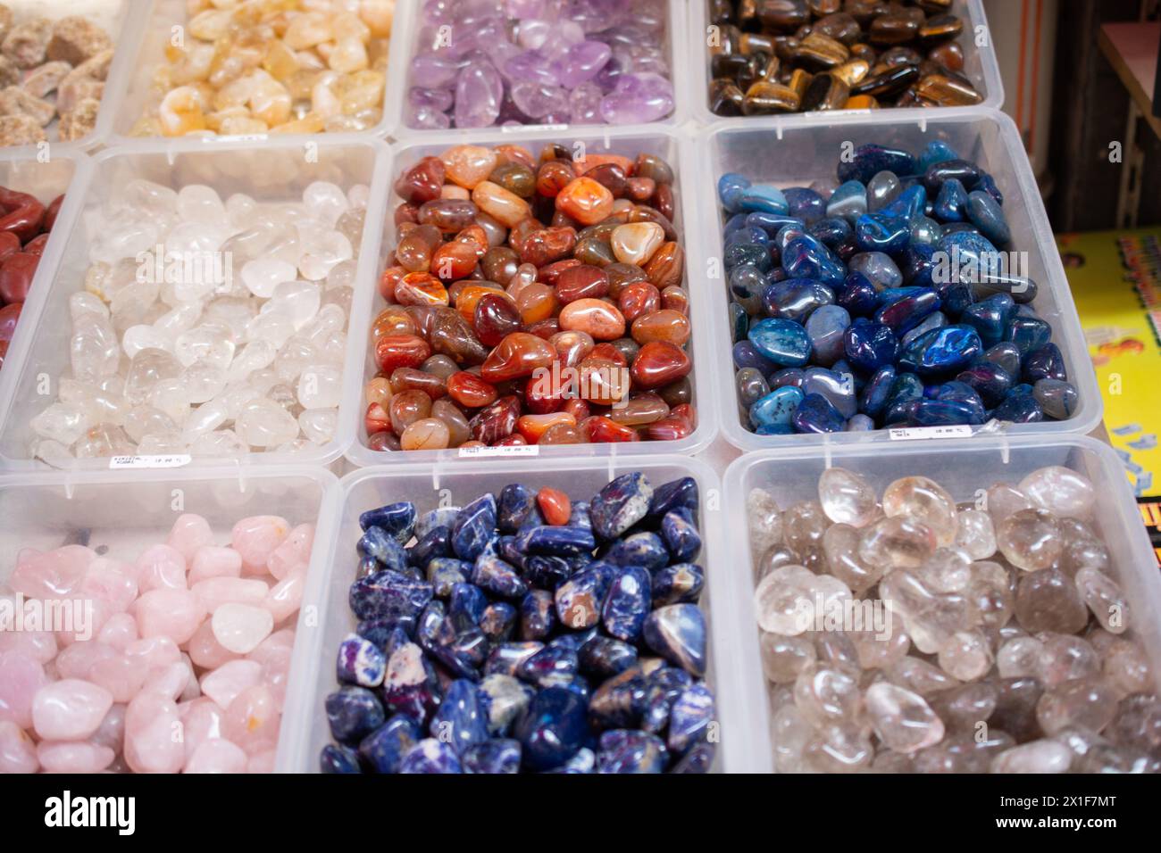 Set of natural various mineral gemstones of various color Stock Photo ...