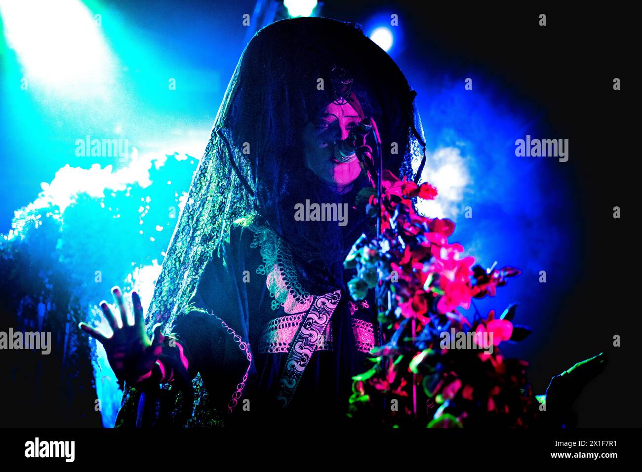 Italy 14 April 2024 Jonathan Hultén - singer of Tribulation - live at ...