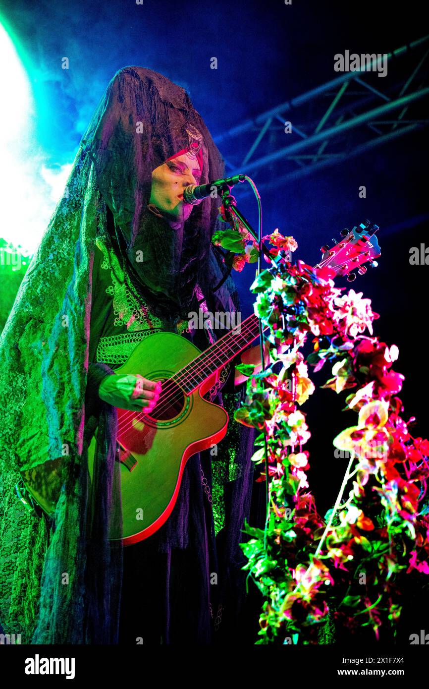 Italy 14 April 2024 Jonathan Hultén - singer of Tribulation - live at ...