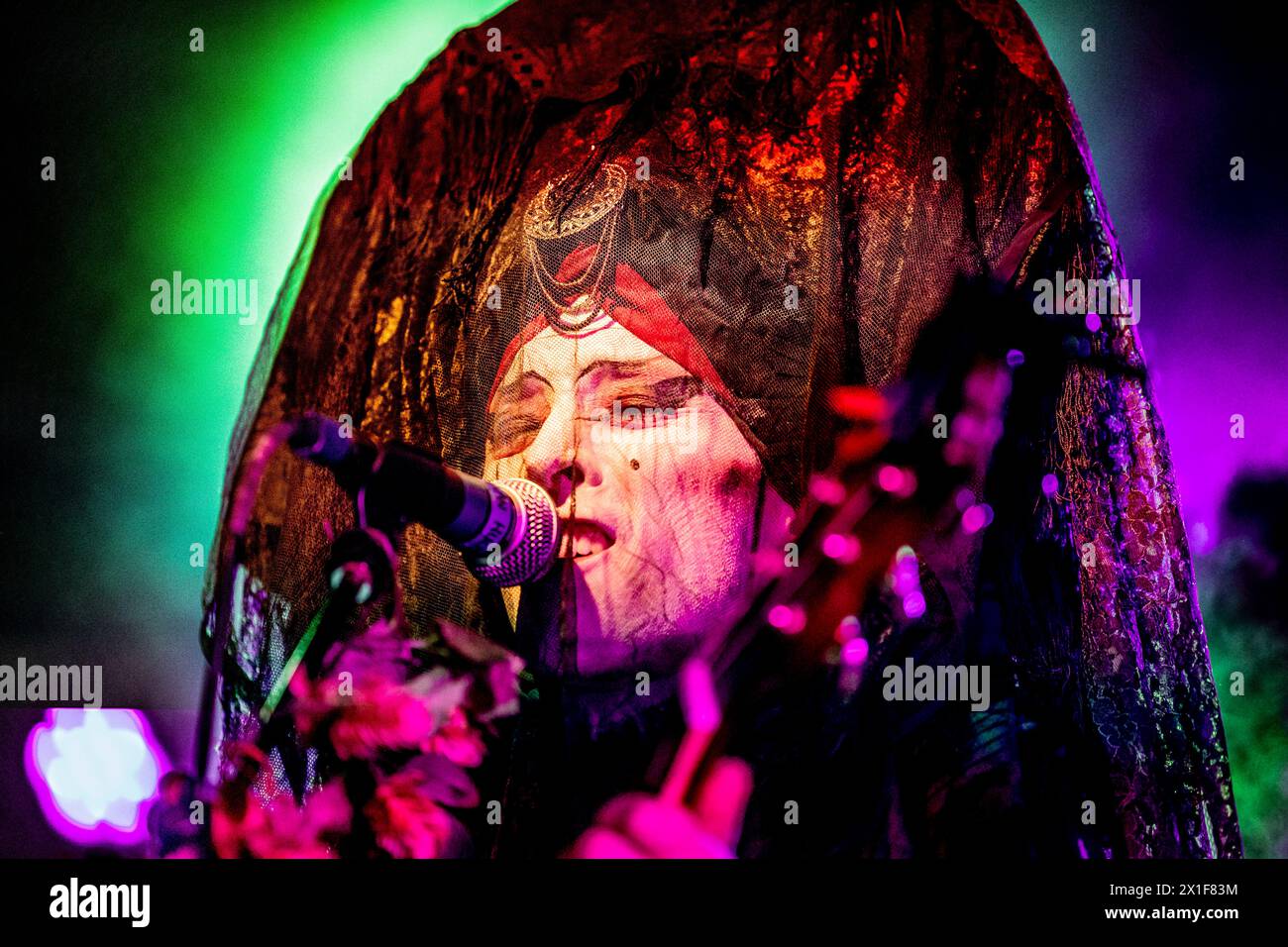 Italy 14 April 2024 Jonathan Hultén - singer of Tribulation - live at ...