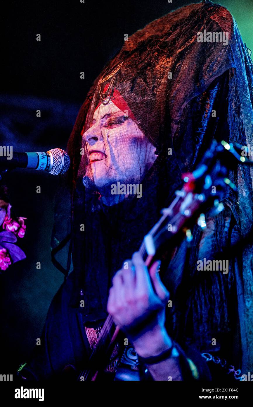 Italy 14 April 2024 Jonathan Hultén - singer of Tribulation - live at ...