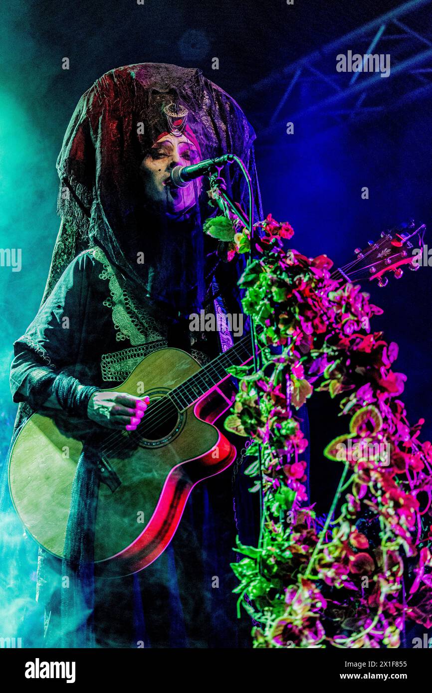 Italy 14 April 2024 Jonathan Hultén - singer of Tribulation - live at ...