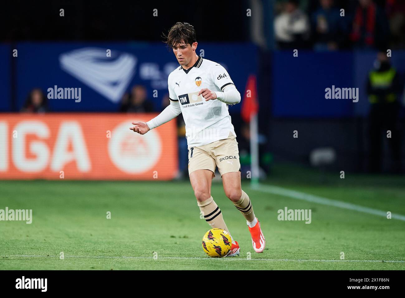 Jesus Vazquez of Valencia CF with the ball during the LaLiga EA Sports ...