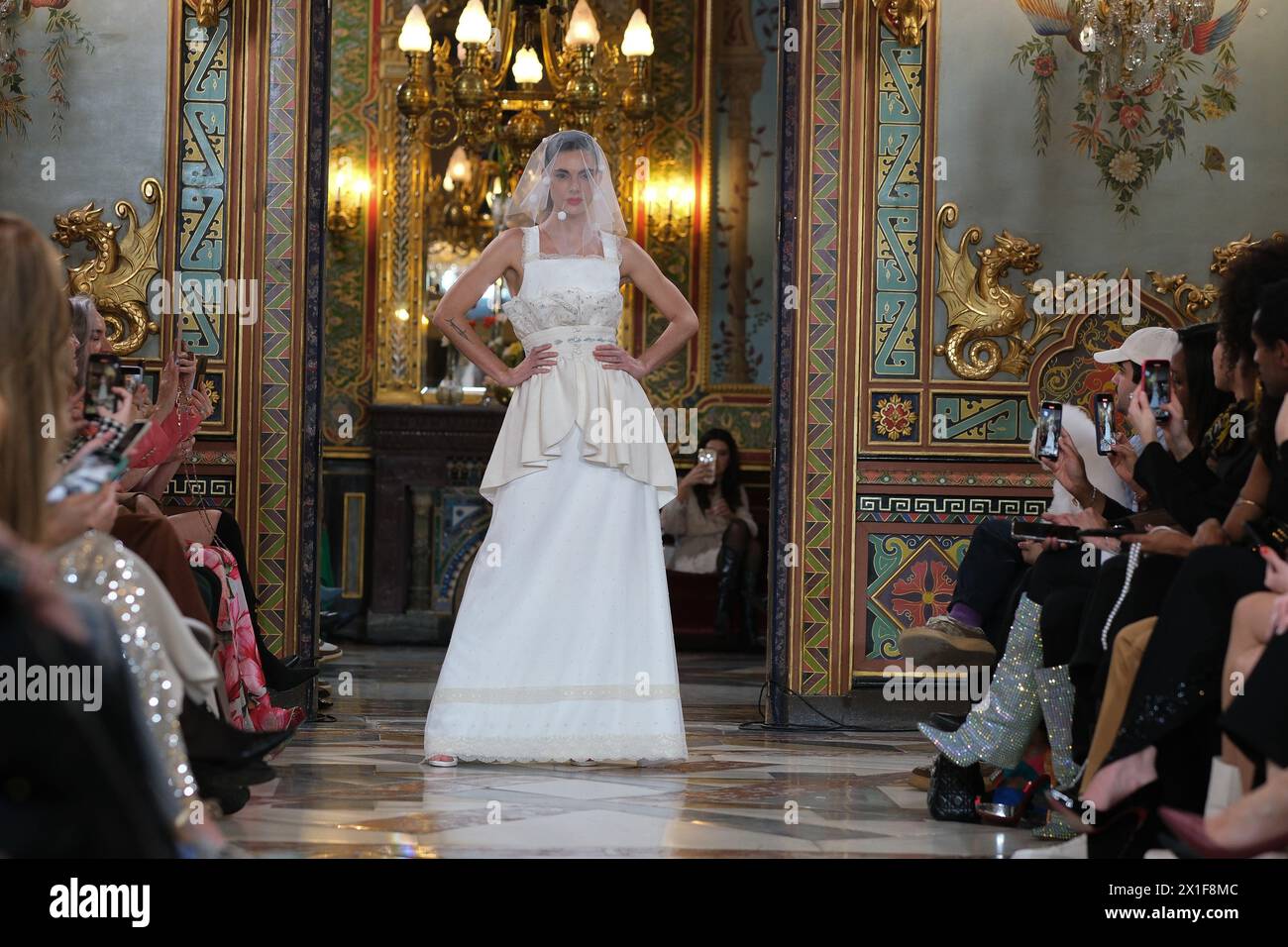 MARÍA DIEZMA during the Atelier Couture bridal catwalk within Madrid ...