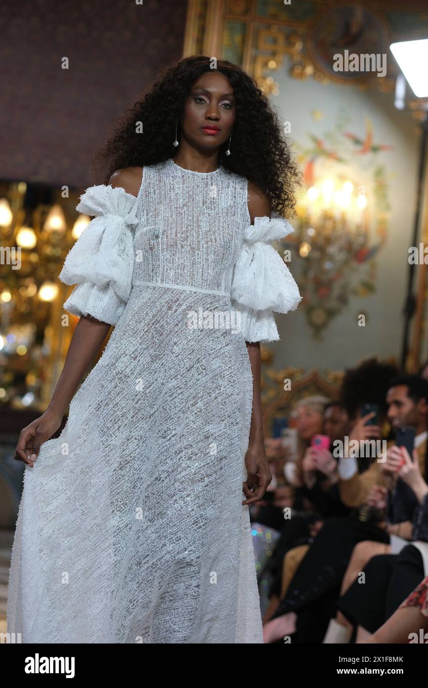MARÍA DIEZMA during the Atelier Couture bridal catwalk within Madrid ...