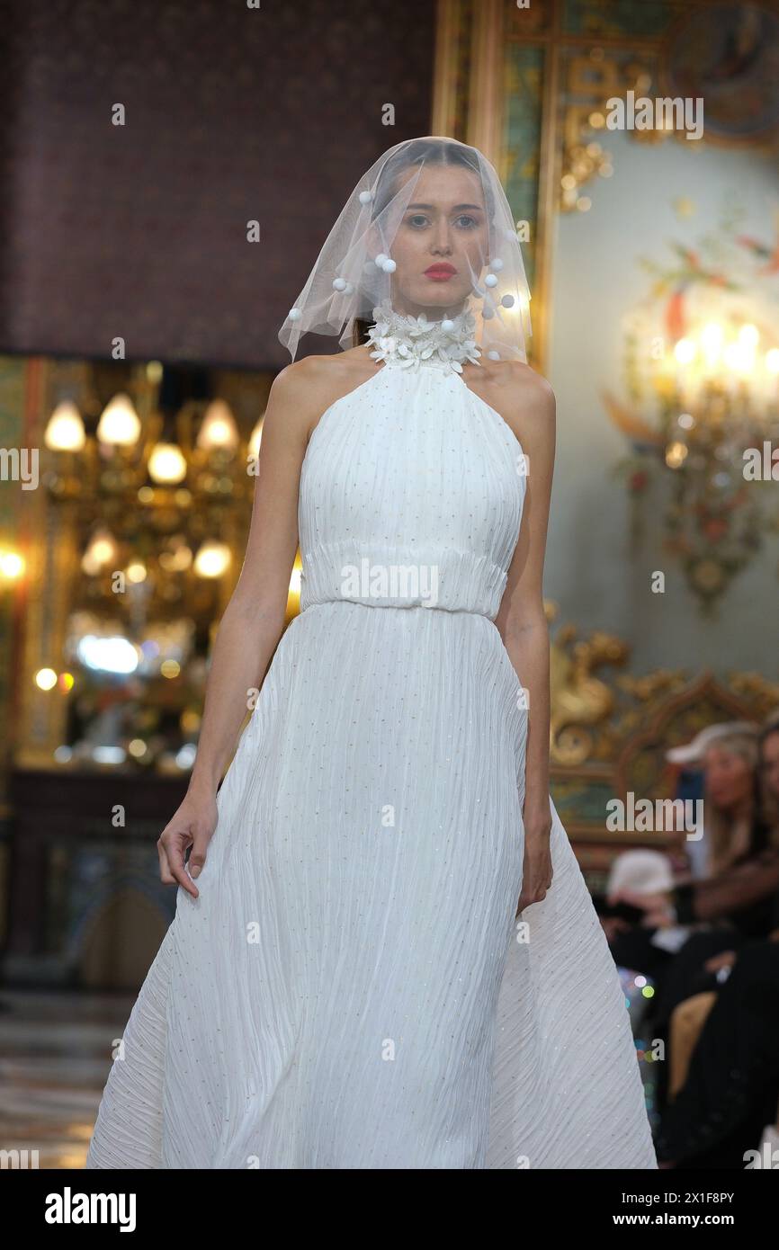 MARÍA DIEZMA during the Atelier Couture bridal catwalk within Madrid ...
