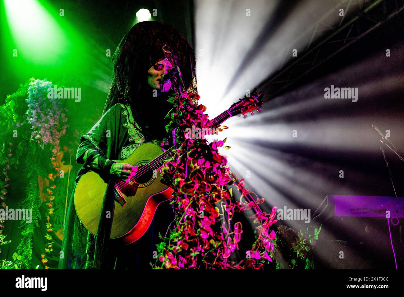 Italy 14 April 2024 Jonathan Hultén - singer of Tribulation - live at ...