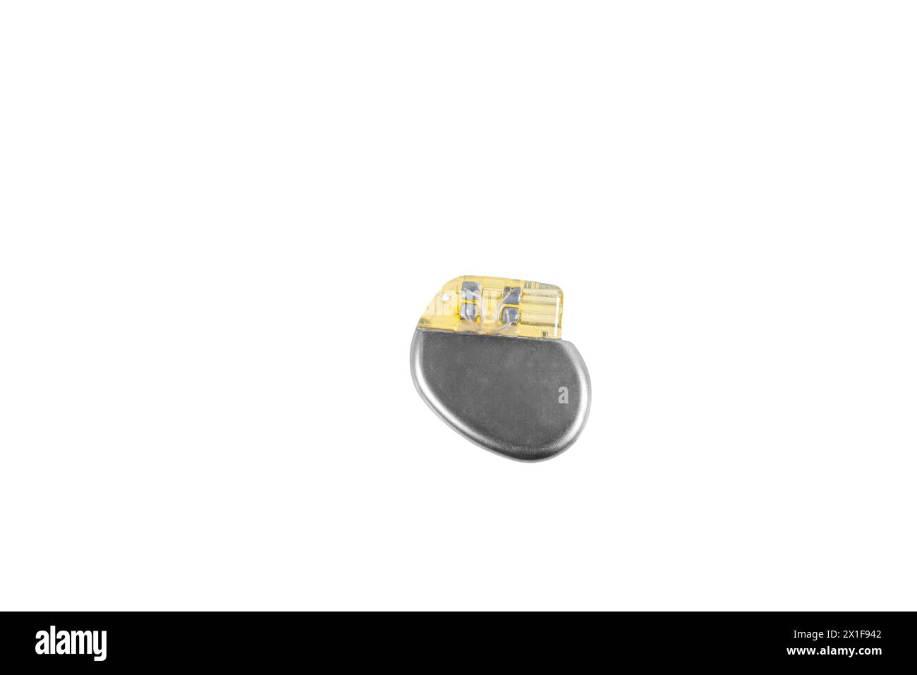 Pacemaker isolated on a white background. Heart battery. Close-up of ...