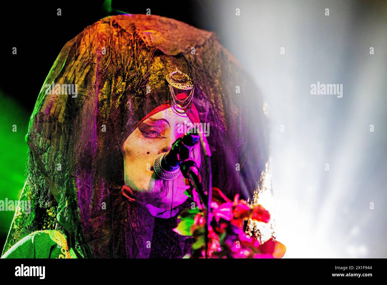 Italy 14 April 2024 Jonathan Hultén - singer of Tribulation - live at ...