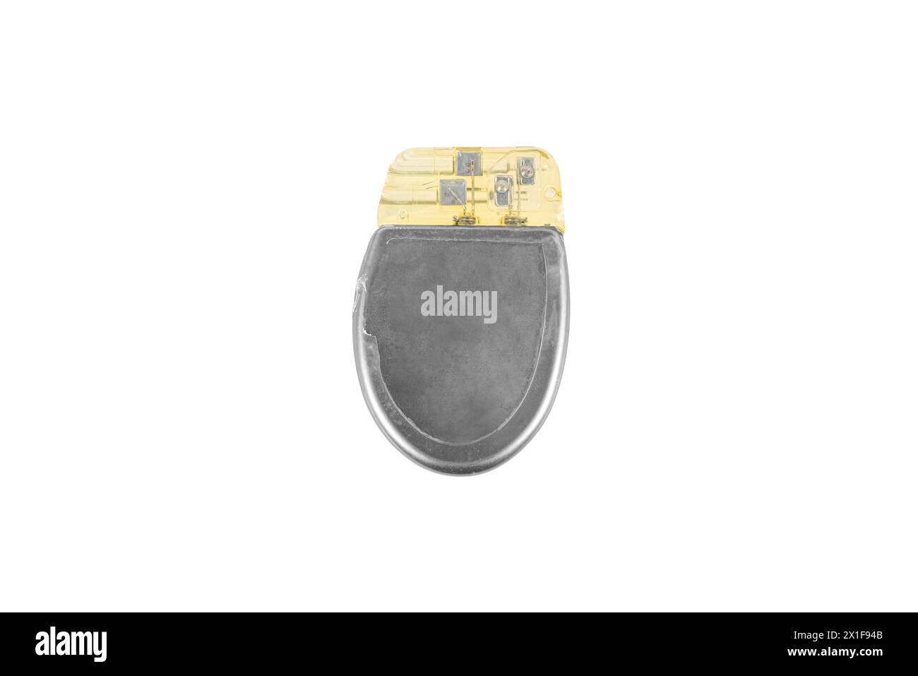 Pacemaker isolated on a white background. Heart battery. Close-up of ...
