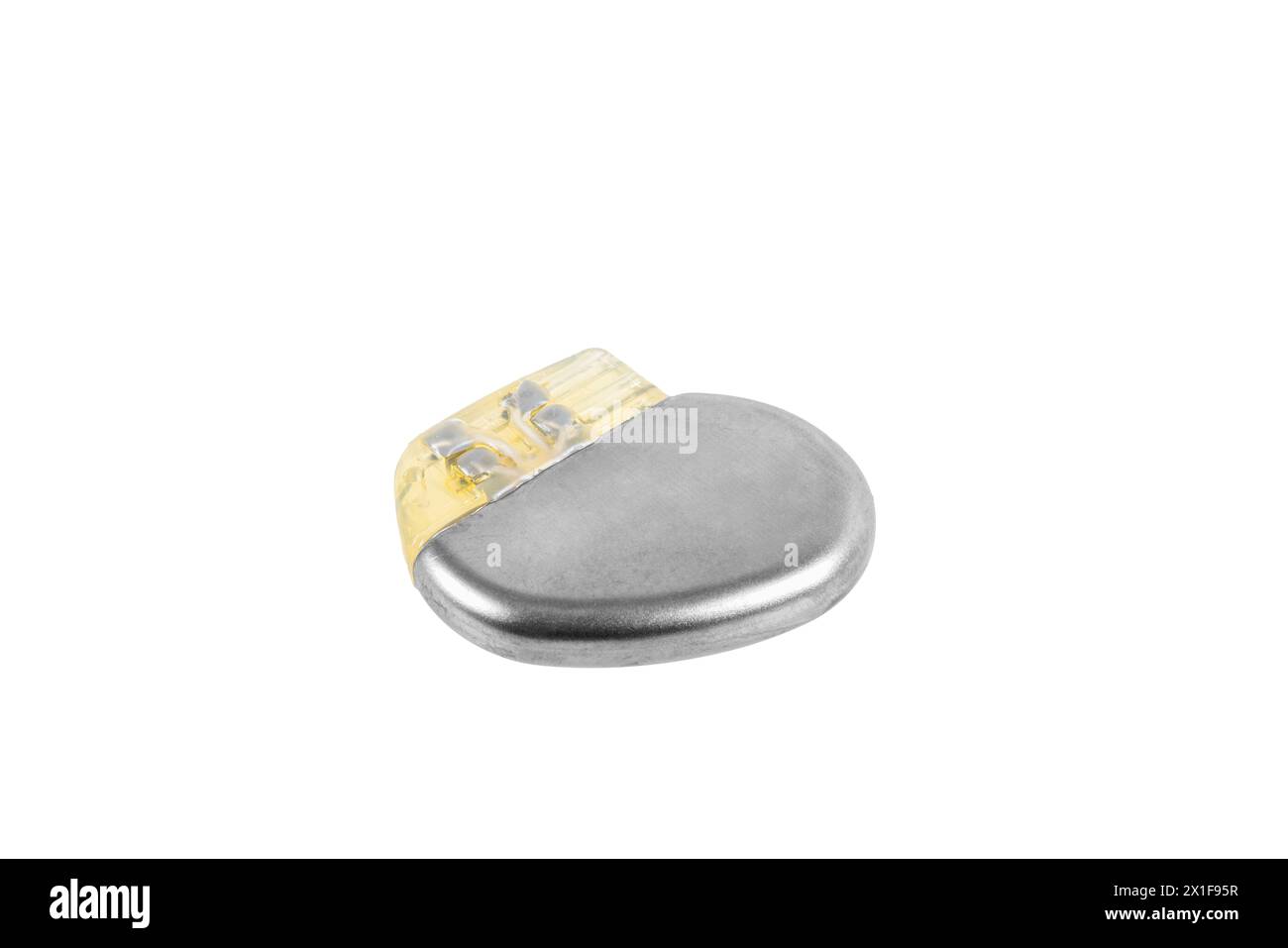 Pacemaker isolated on a white background. Heart battery. Close-up of ...