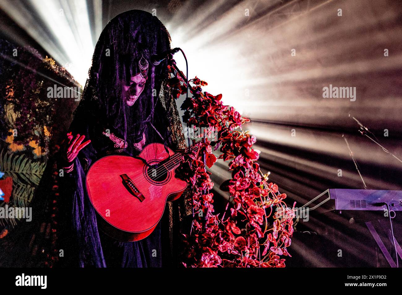 Italy 14 April 2024 Jonathan Hultén - singer of Tribulation - live at ...