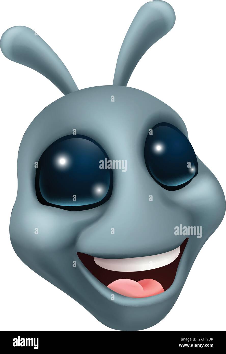 Alien Grey Gray Fun Cartoon Character Stock Vector Image & Art - Alamy